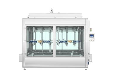 China JWIM Automatic Chemical Liquid Filling Machine with Multiple Nozzles and PLC Control for sale