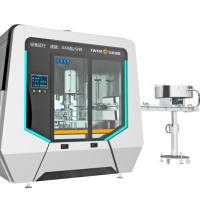 China Rotary Type Automatic Capping Machine FX-8AH 9000 BPH 80ml-1000ml 8 Capping Heads for sale