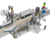 China 30L Drums Double Sides Sticker Labeling Machine For Round Bottle TN-200LDS 2500BPH for sale
