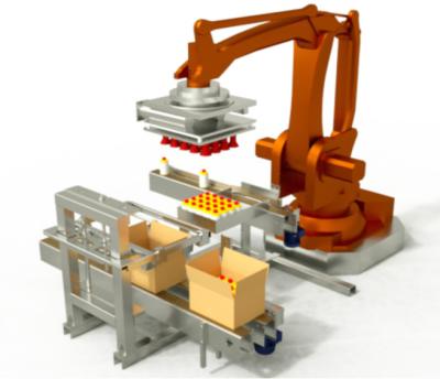 China 3-6 Cases/Min IRB4600 380V 50Hz/4KW  Robot Packing Machine for sale