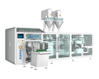 China Fertilizer DGD-320-2 Fully Automatic Horizontal Double Feed Bagging Machine 80 Pouch Per Min for sale