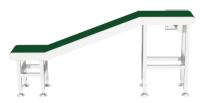 China Customized 304 Stainless Steel Elevating Lifting Belt Conveyor 0.12KW AC220V for sale