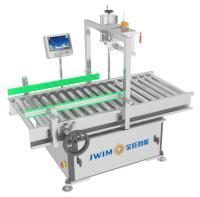 China Fully Automatic Tape Sealing Machine 120-250 BPH PLC Controlled for Plastic and Cardboard Barrels for sale