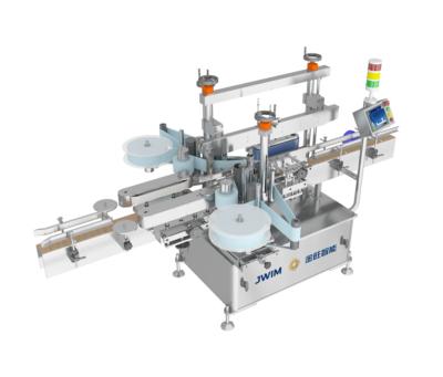 China Square Flat Bottle TS-150B Self Adhesive Double Sided Labeling Machine 3000-6000 BPH for sale