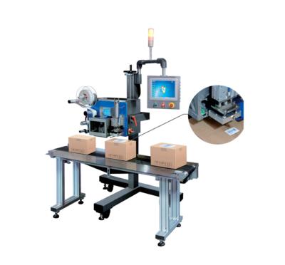 China TN-PA6210X Instant Printing Right Angle Labeling Machine with DATAMAX Print Engine and Industrial PLC Control for sale