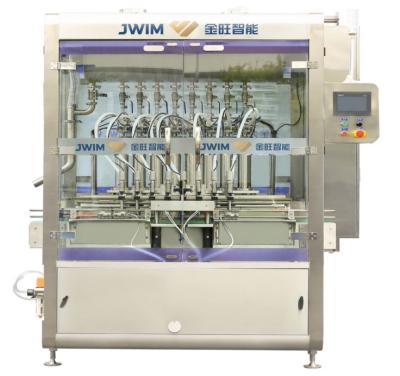 China 8 Nozzle 100ml 3000BPH Liquid Pesticide Bottle Filling Machine for High Viscosity Lubricating Oil for sale