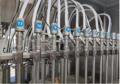 China 80 BPM Automatic Volumetric Filling Machine with 20 Nozzles for 50-1000mL Plastic and Glass Bottles for sale