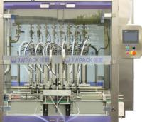 China 304 Stainless Steel Explosion Proof Pesticide Filling Machine 1500BPH 1L Bottle 8 Nozzles for sale