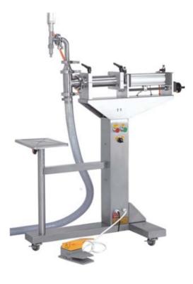 China CBG500-1Y Single Head Semi-Automatic Liquid Filling Machine 20-500ml Capacity 20bpm Production Rate for sale