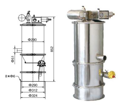 China QVC-3 Pneumatic Vacuum Conveying Machine for Powder and Granules - 1500kg/Hour Capacity, 0.4-0.6 MPa Operating Pressure for sale