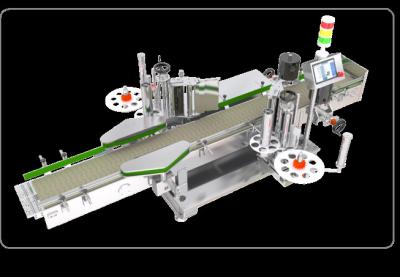 China TN-250LDS Double-Sided Flat Bottle Labeling Machine 1500pcs/h 3KW for Square Containers for sale