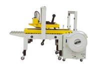 China MH-FJ-3A+MH-101B Automatic Case Sealing & Strapping Machine | 12-15 Cartons/Min | 380V Power for sale