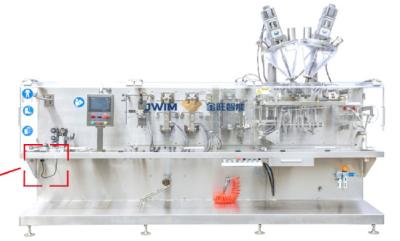 China DXD-180F Automatic Pouch Filling Sealing Machine 100ml Capacity 6KW Power 80-120 Bags/Min for sale