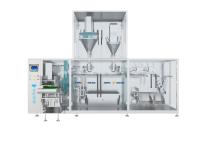 China DGD-280AJ Automatic Powder Filling Machine for 100g-1000g Premade Pouches with 40 Bags/Min Capacity and ±1g Precision for sale