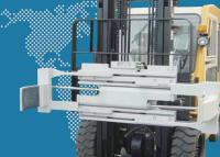 China Tank Barrel Forklift Drum Clamp Handler Hydraulic Drum Rotator Forklift Attachment for sale