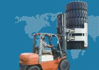 China 1ton To 4.5ton Forklift Tire Clamp Attachment Electric Forklift Parts for sale