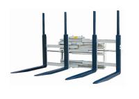 China Clamp Forklift Double Pallet Handler Attachment 915x80x45mm Fork for sale