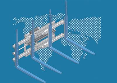 China 2.5t Forklift Clamp Attachment Single Double Pallet Handlers 1370x80x45mm Fork for sale