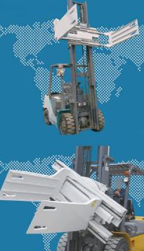 China Round Hay Bale Clamp Lifter Forklift Bale Clamp 730mm Overall Height for sale
