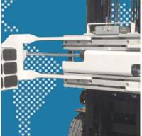 China Extendable Carton Clamps Forklift Attachments Rotator Clamp 650MM Open for sale