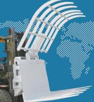 China Width 1200mm Straw Waste Paper Clamp Forklift Attachment Hinged Broke Handler for sale