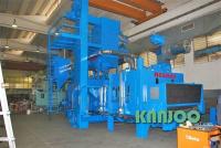 China 0.5m/Min Electric Roller Conveyor Shot Blasting Machine For Cleaning for sale