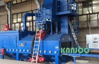 China 0.5m/Min Electric Roller Conveyor Shot Blasting Machine For Cleaning for sale
