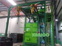 China PLC Spinner Hanger Shot Blasting Machine With High Cleaning Efficiency Sa 2.5 Surface Roughness for sale