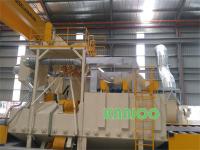 China PLC Control System Steel Plate Shot Blasting Machine With Roller Conveyor for sale