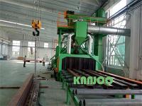 China PLC Control System Steel Plate Shot Blasting Machine With Roller Conveyor for sale