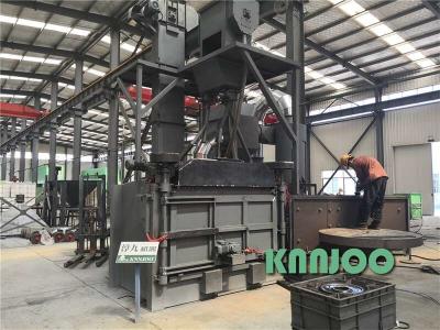 China Cleaning Chamber Size 1000*1000mm Tumble Shot Blasting Machine For Steel for sale