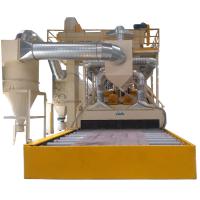 China Workpiece L3580mm Roller Conveyor Shot Blasting Machine For Metal Sheet Cleaning for sale