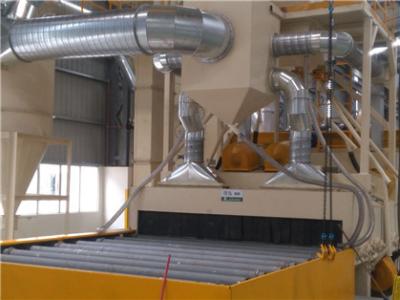 China Roller Conveyor 350kg/min Automated Blasting Systems Castings Parts Cleaning for sale