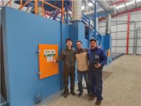 China Steel Structural Roller Conveyor Shot Blasting Machine 1.0M/Min for sale