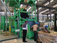 China High Productivity 0.6m3 Tilt Drum Shot Blasting Machine With Steel Drum for sale