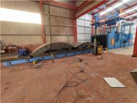 China Roller Conveyor Stone Shot Blasting Machine , Shot Blasting Machine For Casting Descaling for sale