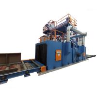 China Roller Conveyor Stone Shot Blasting Machine , Shot Blasting Machine For Casting Descaling for sale
