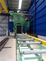 China Roller Conveyor Stone Shot Blasting Machine , Shot Blasting Machine For Casting Descaling for sale