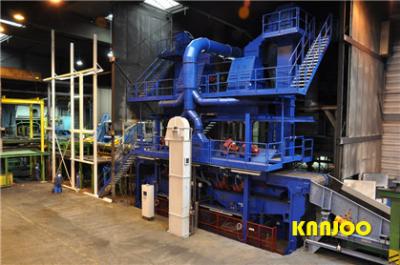 China 0.5m/min Auto Blasting Machine Sheet Metal Parts Frying Pots Soup Pots Cleaning for sale