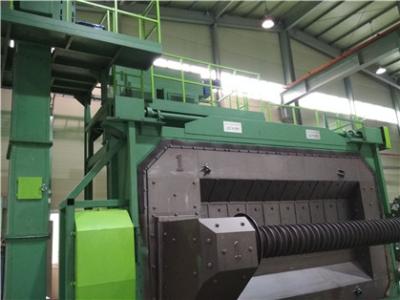 China Round Wire 20T/H Steel Shot Blaster Steel Bar Metal Parts Cleaning for sale