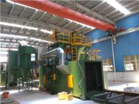 China Horizontal Feed System Industrial Shot Blaster Conveyor Type 550mm Height for sale