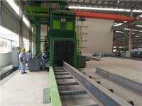 China Horizontal Feed System Industrial Shot Blaster Conveyor Type 550mm Height for sale