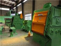 China Rubber Belt Tumblast Shot Blasting Machine Drum Type with Screw Conveyer for sale