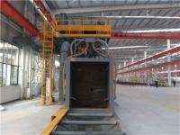 China Horizontal Feed System Industrial Shot Blaster Conveyor Type 550mm Height for sale