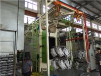 China Forging Parts Double Hook Hanger Type Shot Blasting Machine Orbital Sa3.0 for sale