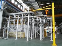 China Forging Parts Double Hook Hanger Type Shot Blasting Machine Orbital Sa3.0 for sale