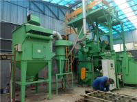 China Rotary Barret Tilting 20min Drum Type Shot Blasting Machine With Dust Collector for sale