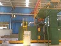 China Roller Conveyor Stone Shot Blasting Machine , Shot Blasting Machine For Casting Descaling for sale