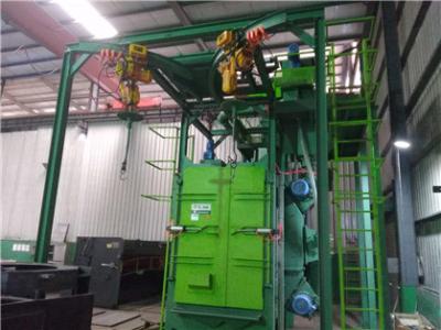 China 800*1200 Hanger Type Shot Blasting Machine Lpg Gas Cylinder Cleaning for sale