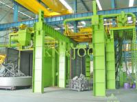 China Forging Parts Double Hook Hanger Type Shot Blasting Machine Orbital Sa3.0 for sale